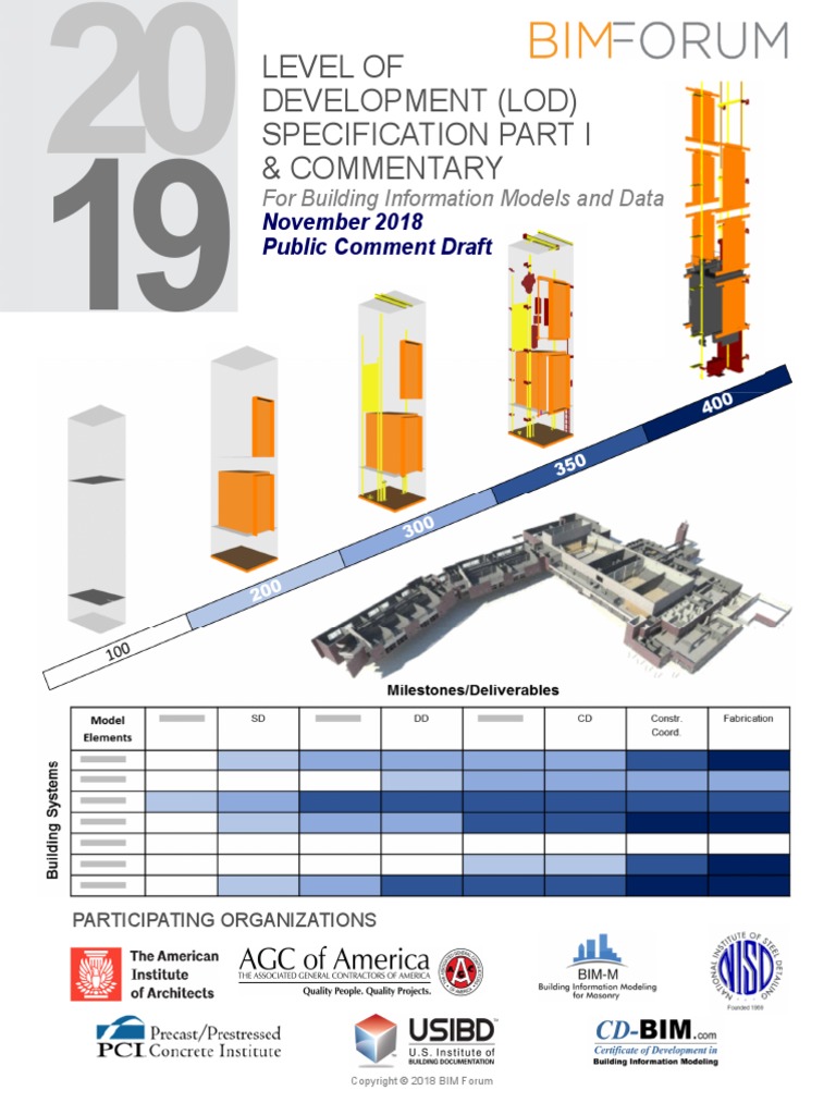 BIMForum - 2019 - LOD Spec Pt1 - Commentary - PUBLIC DRAFT 2018 NOV PDF ...