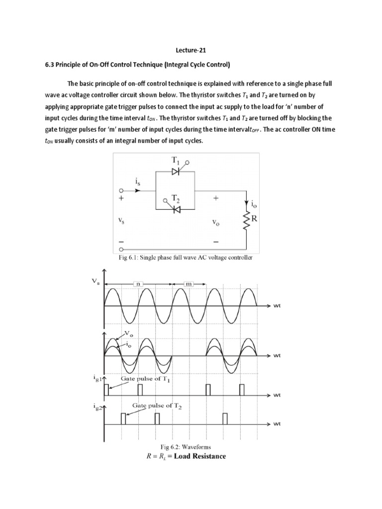 U6 L21 Principle of On Off Control Technique Integral Cycle Control ...