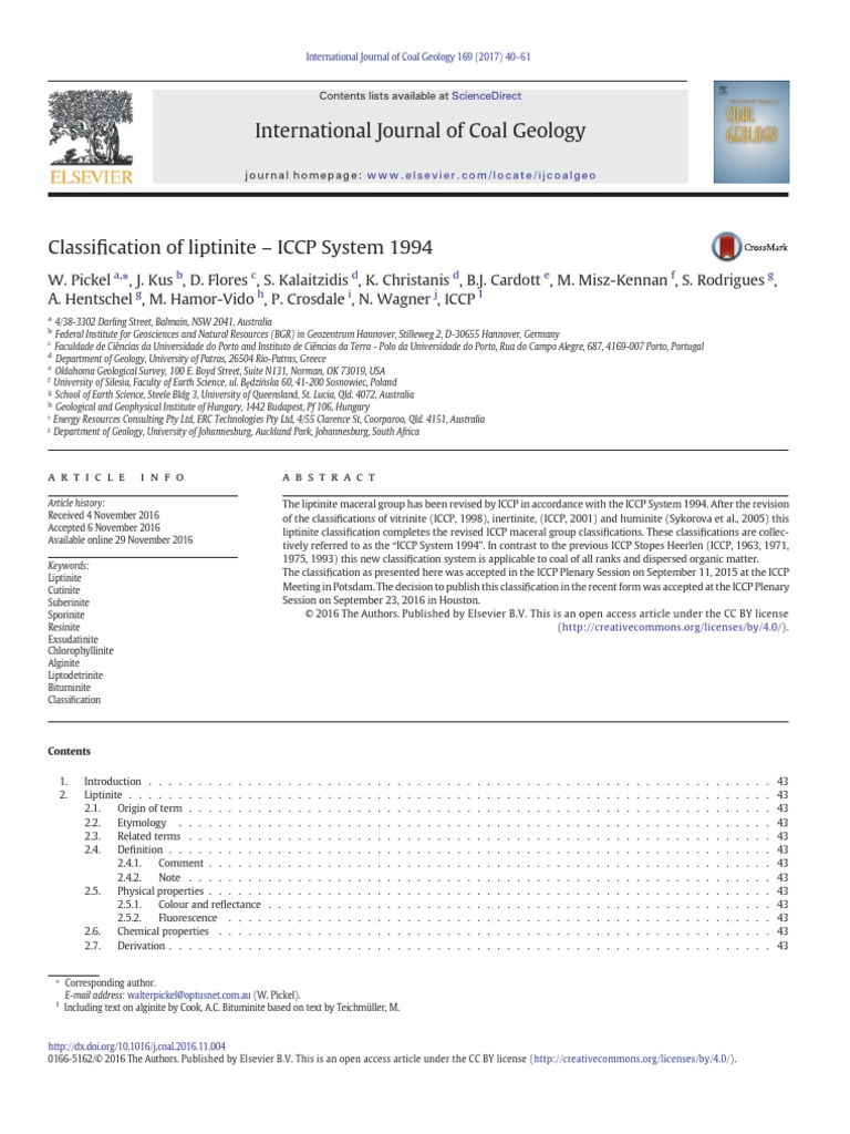 Iccp Liptinite PDF | PDF | Coal | Fossil Fuels