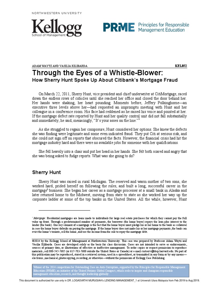 COPY Through The Eyes of A Whistle-Blower - How Sherry Hunt Spoke Up ...
