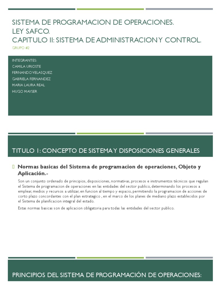 Sistema de Programación de Operaciones | PDF | Planificación | Presupuesto