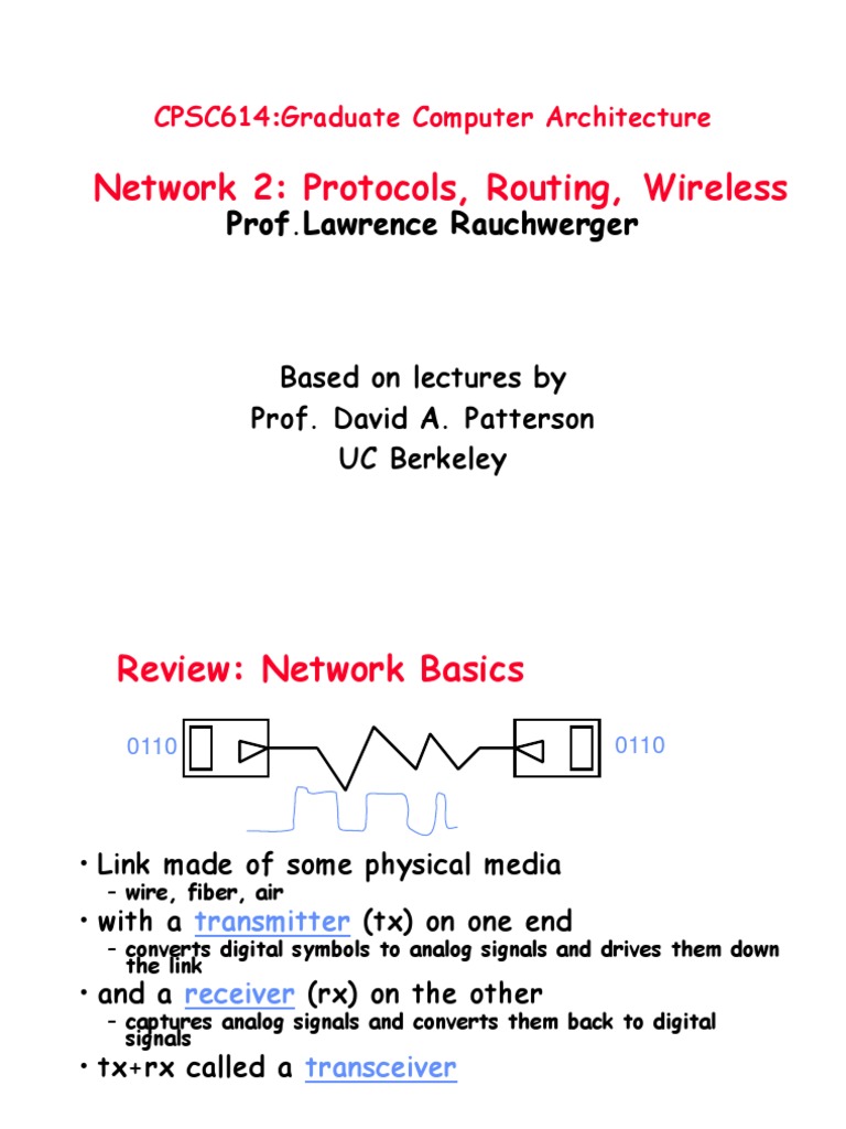 Network 2: Protocols, Routing, Wireless: Prof - Lawrence Rauchwerger | PDF | Cellular Network ...