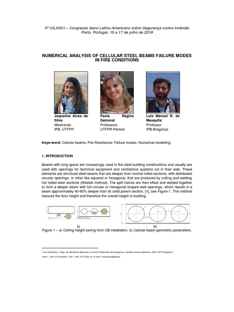 Numerical analysis of cellular steel beams failure modes in fire | PDF ...