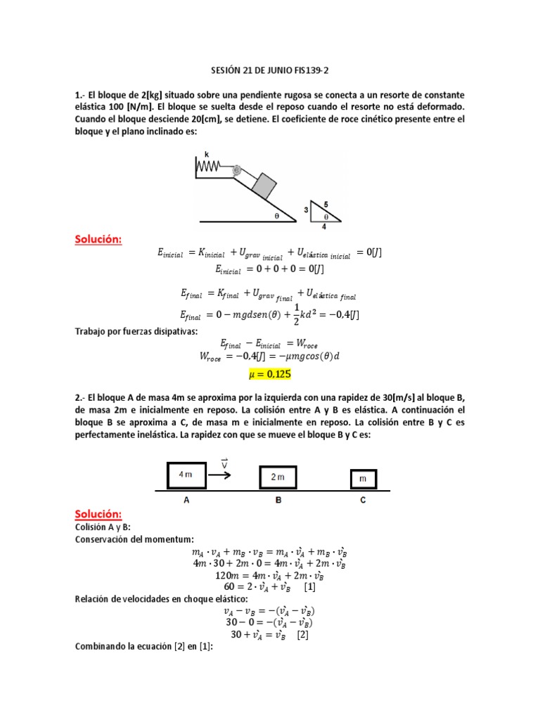 Análisis de colisiones elásticas e inelásticas y cálculo de la energía mínima requerida para ...