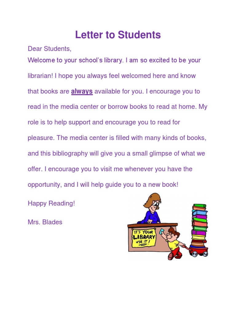 Letter To Students | PDF