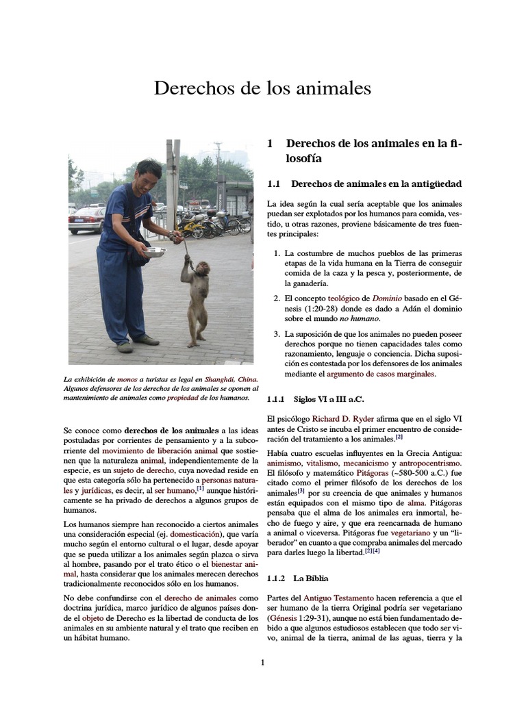 Derechos de Los Animales | PDF | Derechos animales | Science