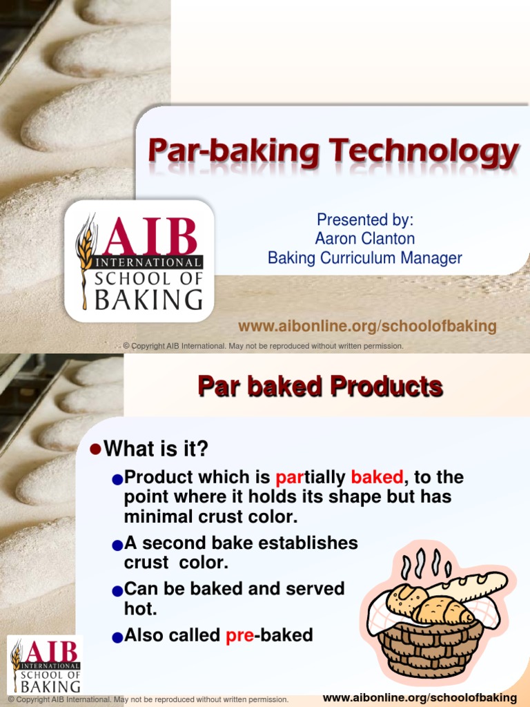 Parbaked Guide | PDF | Breads | Food Industry