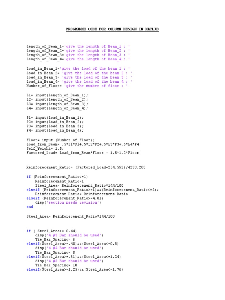 Matlab Program For RCC | PDF