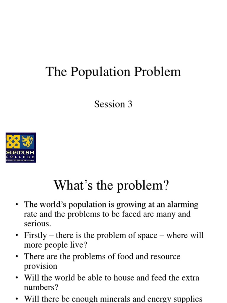 The Population Problem | PDF | Human Overpopulation | Poverty