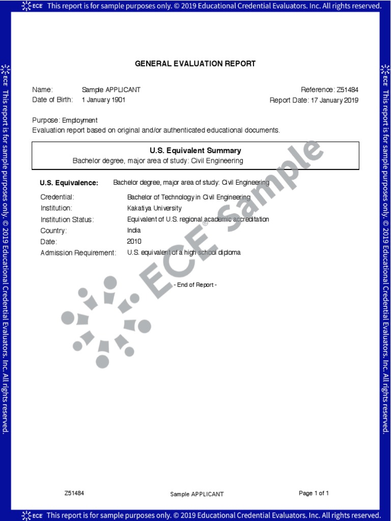 Civil Engineering Credential Evaluation | PDF