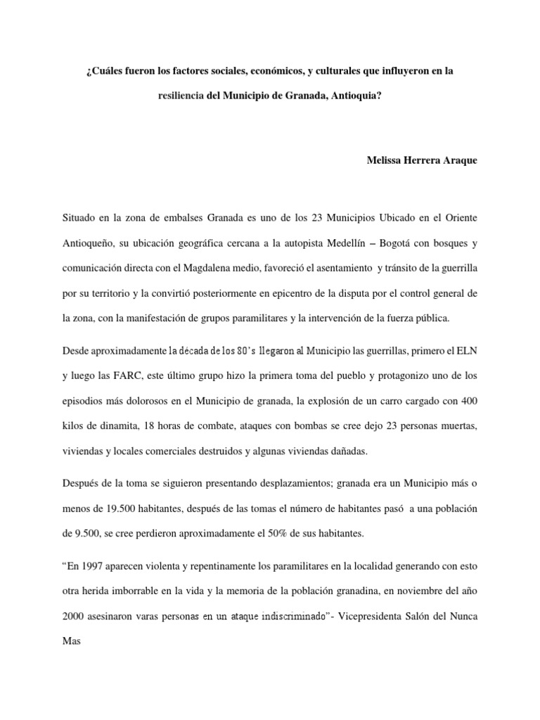 Ensayo Final Granada PDF | PDF | Granada | Trabajo Social
