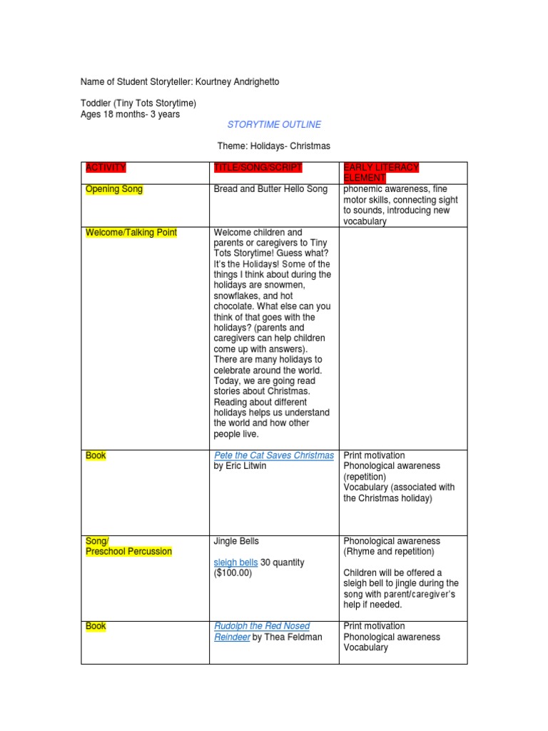 Storytime Outline: Pete The Cat Saves Christmas | PDF | Santa Claus's ...