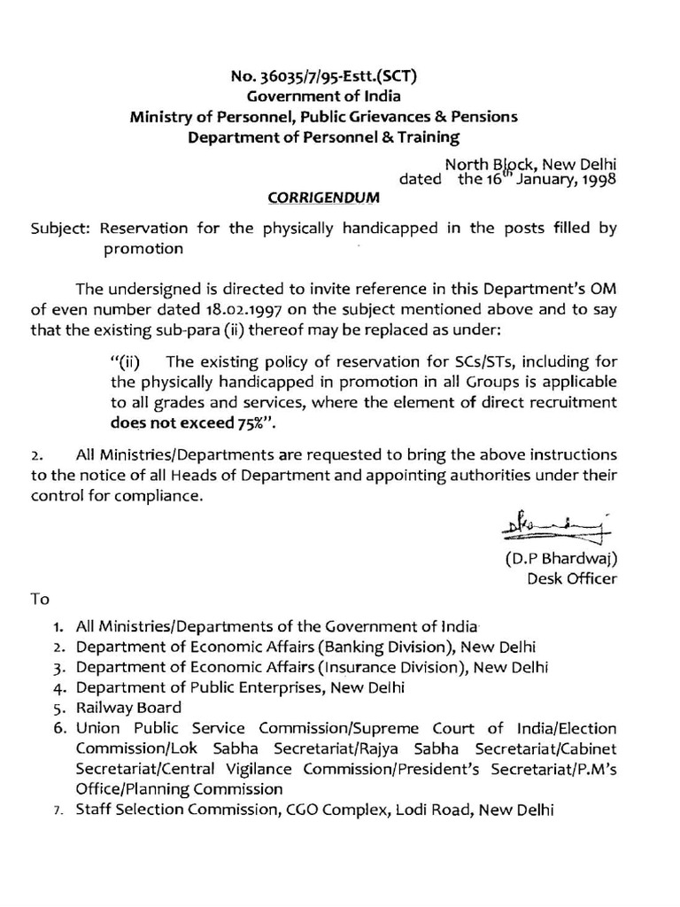 7 - 95 Estt SCT 1 | PDF