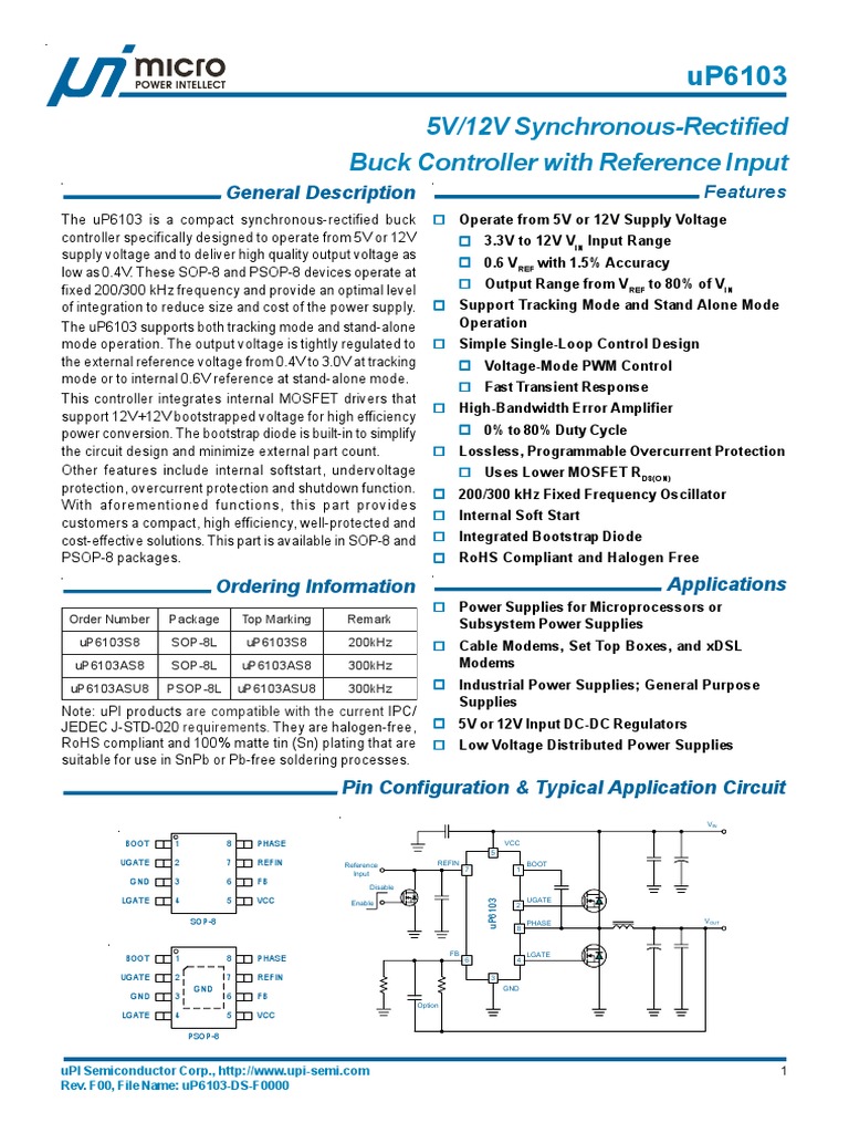 U P6103 | PDF | Mosfet | Field Effect Transistor
