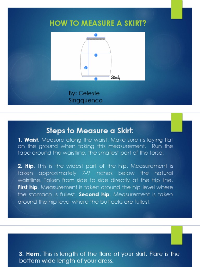 How To Measure A Skirt?: By: Celeste Singquenco | PDF