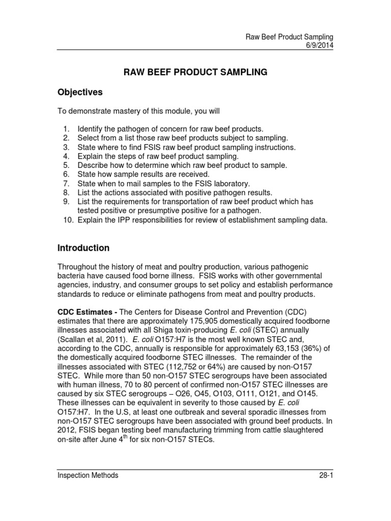 Beef Sampling | PDF | Beef | Ground Beef