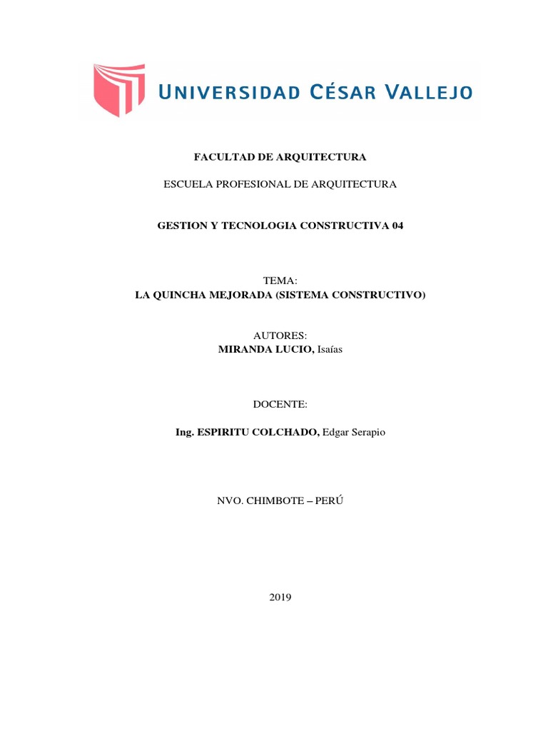 Proceso Constructivo Quincha | PDF | Hormigón | Materiales de construcción