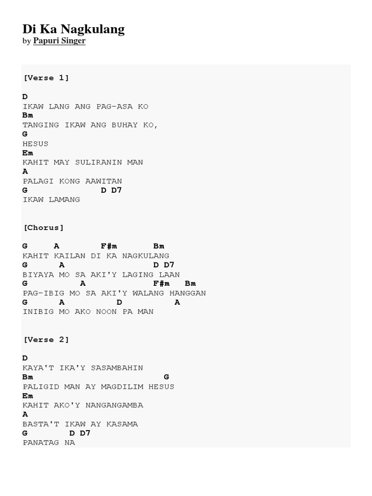 Di Ka Nagkulang | PDF