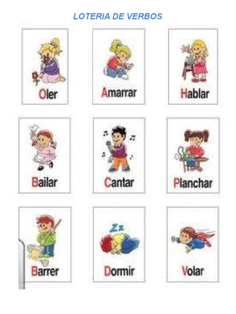 Loteria de Verbos | PDF | Lingüística | Sintaxis
