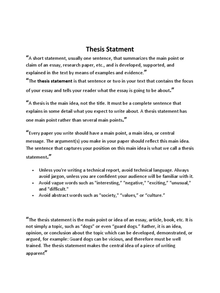 A Short Statement | PDF