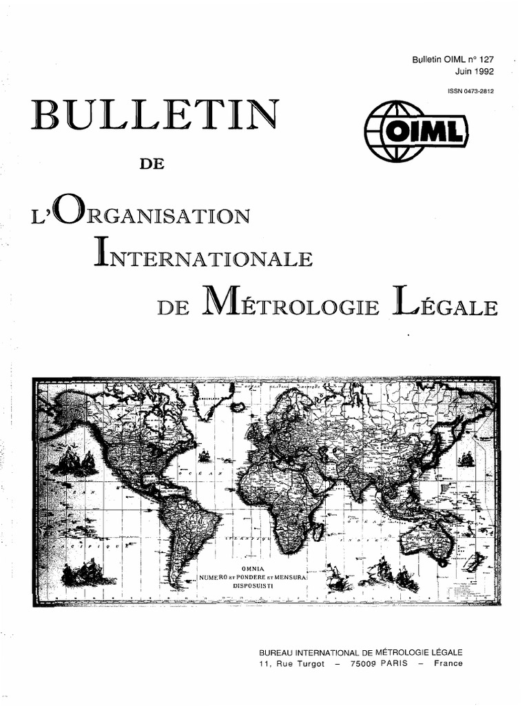 OIML Bulletin-127 (1992) PDF | PDF
