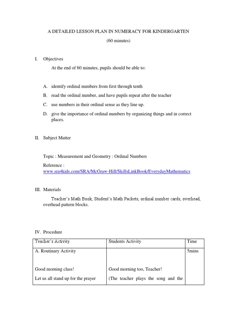 Detailed Lesson Plan | PDF | Lesson Plan | Teachers