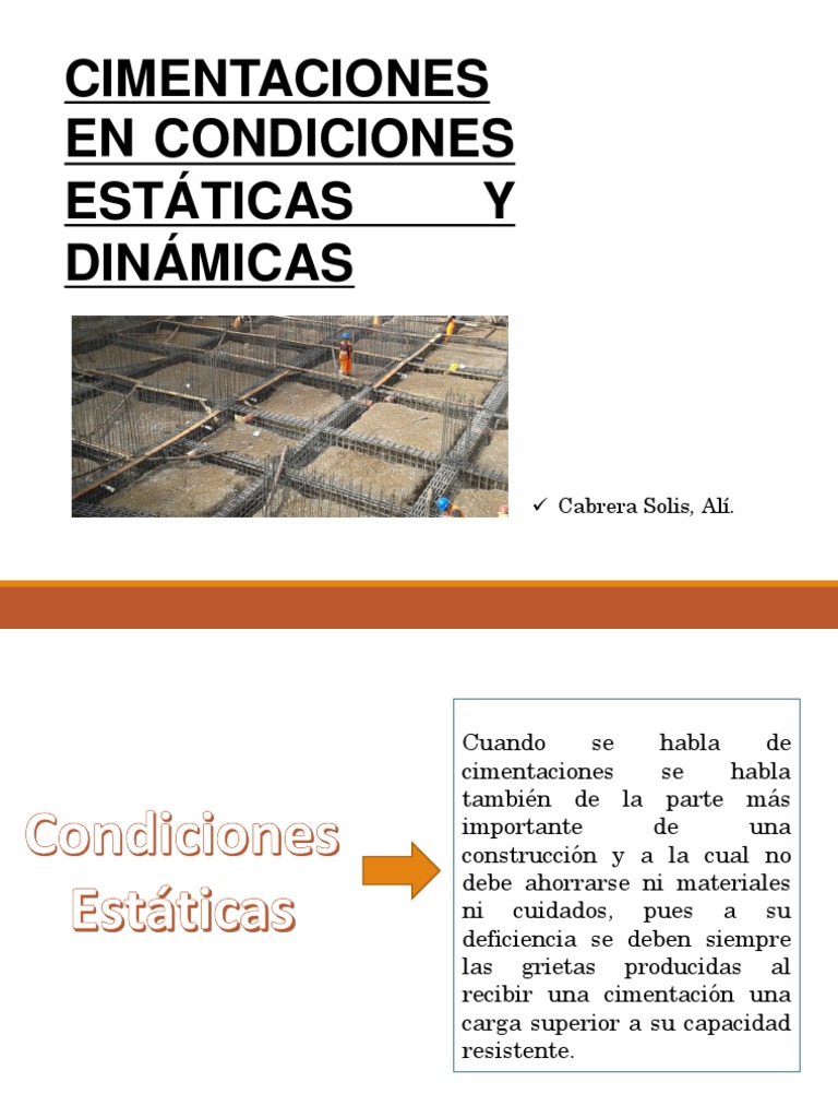 Condiciones Dinámicas y Estáticas | PDF | Fundación (Ingeniería ...