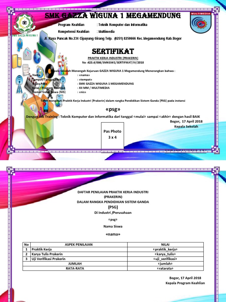 Lembar Penilaian PSG (Dwi) 2018-2019 | PDF