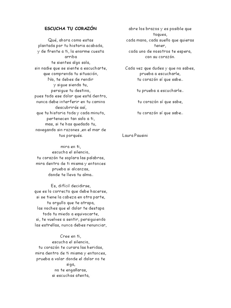 Escucha Tu Corazón | PDF