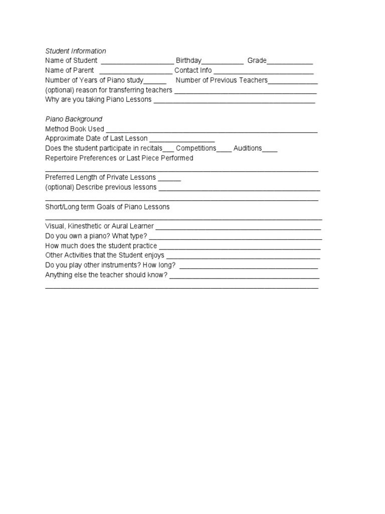 Student Information | PDF