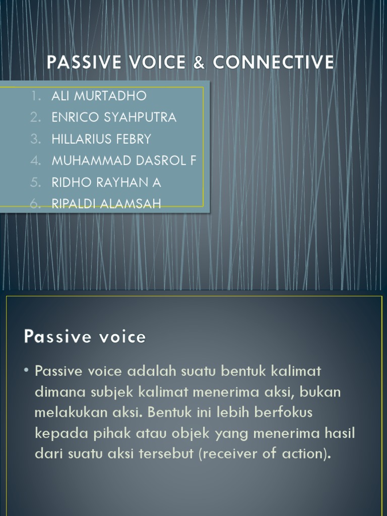 Passive Voice & Connective | PDF