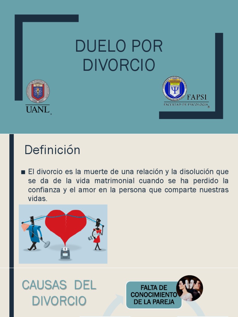Duelo Por El Proceso de Divorcio Presentación UANL | PDF | Dolor ...
