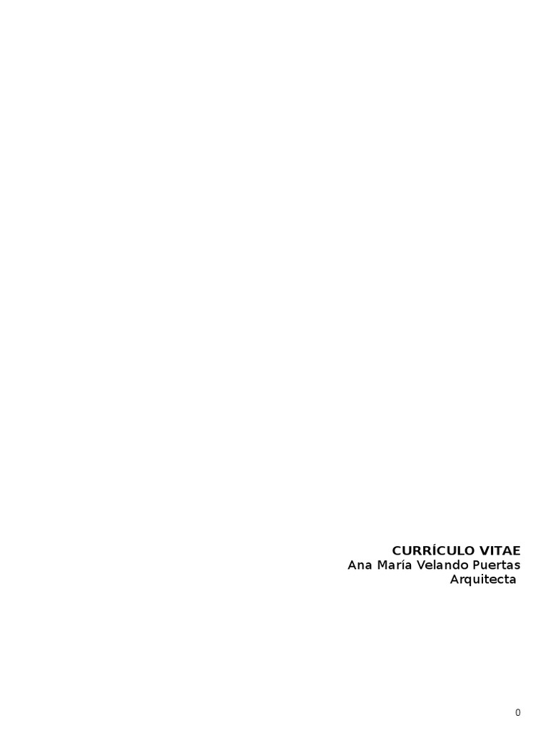 Curriculum Vitae Ana Maria Velando-2012 | PDF | Arquitecto | Urbanismo