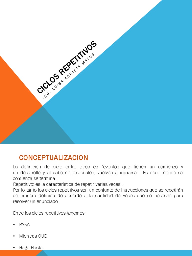 Ciclos Repetitivos | PDF | Algoritmos | Áreas de informática