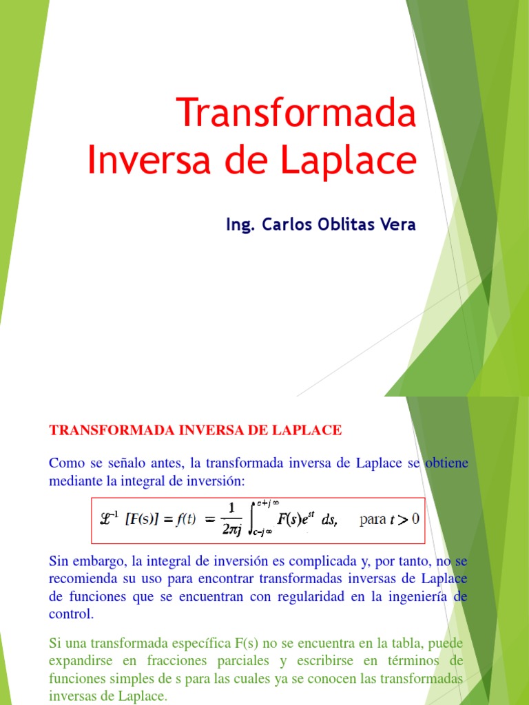 Sesión IV - Transformada Inversa de Laplace | PDF | Fracción ...