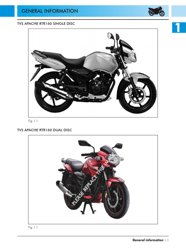 Technical Specifications and Dimensions of the TVS Apache RTR 160 and ...