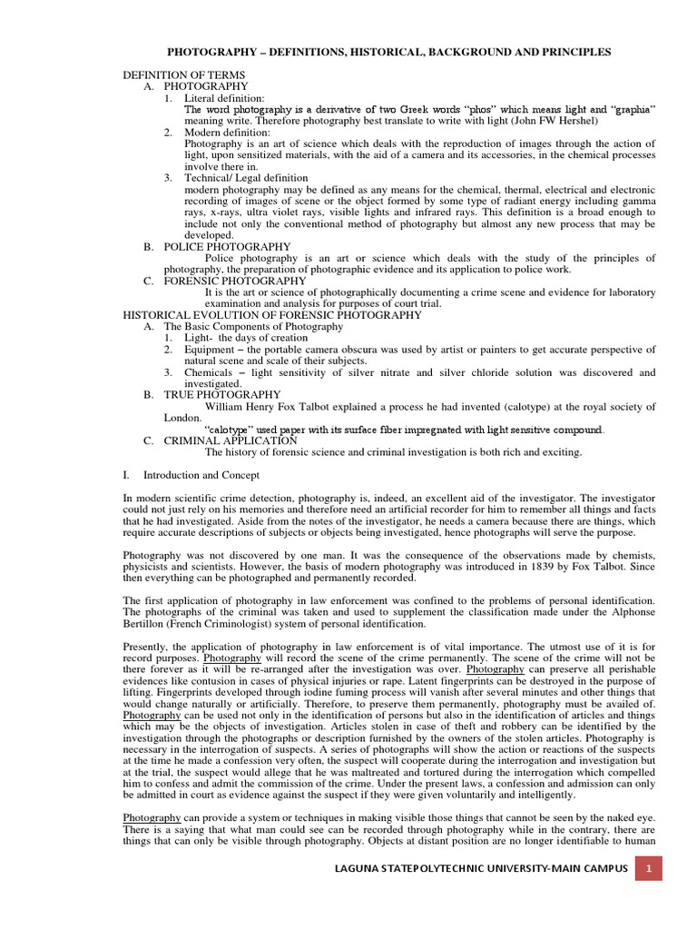 Photography: Definitions and Applications | PDF | Camera | Lens (Optics)