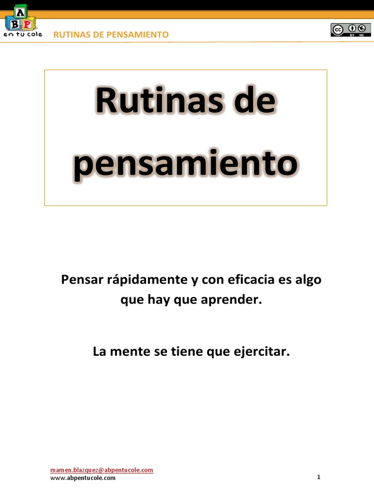 Rutinas de Pensamiento | PDF | Teoria de la mente | Neuropsicología