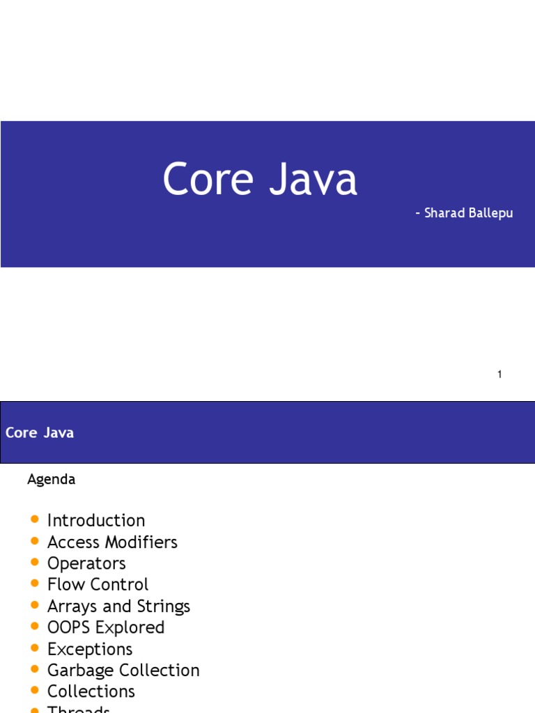 Core Java Pdf Method Computer Programming Java Programming 4989
