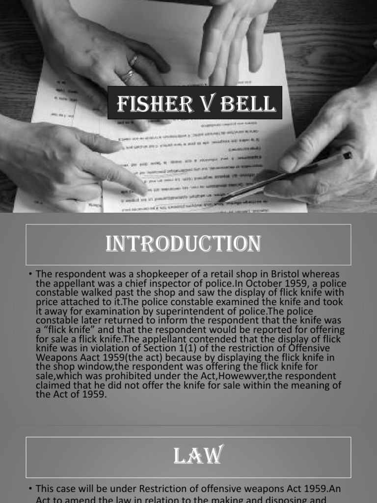 Fisher V Bell | PDF | Knife | Social Institutions