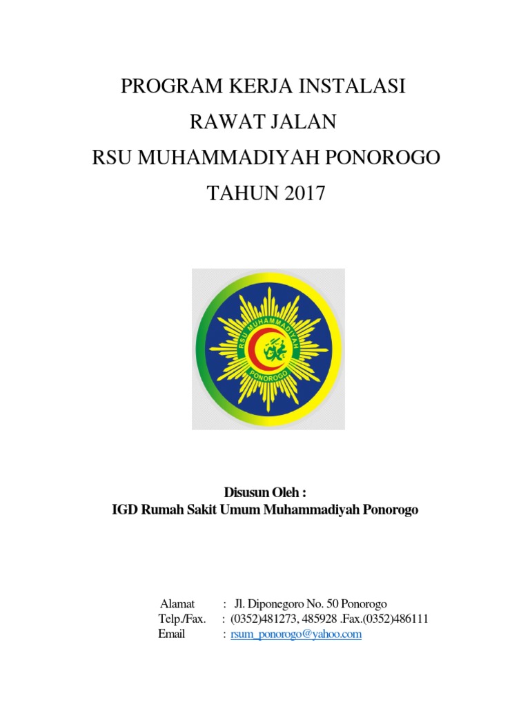 Cover Program Kerja Instalasi | PDF
