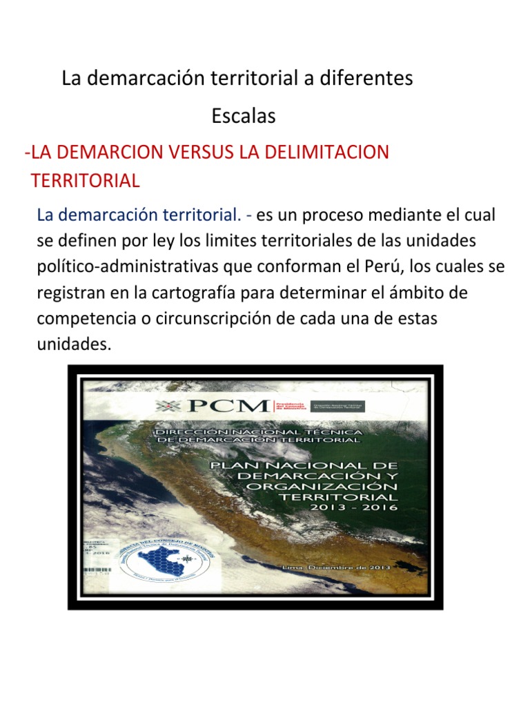 La Demarcación Territorial A Diferentes | PDF | Instituciones sociales ...