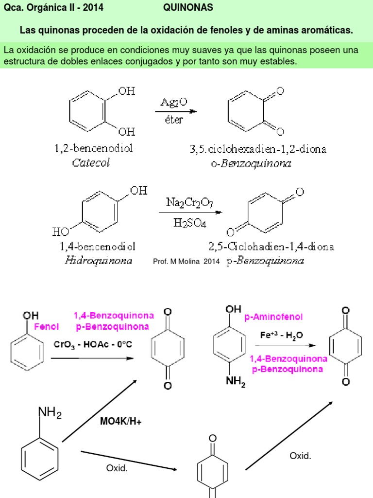 Quinonas | PDF | Cadena de transporte de electrones | Redox