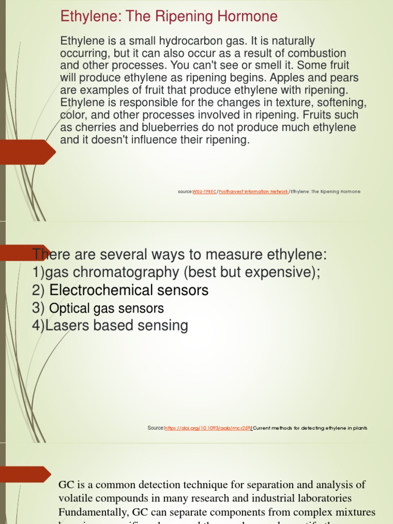 Ethylene: The Ripening Hormone: Source | PDF | Ethylene | Gas ...