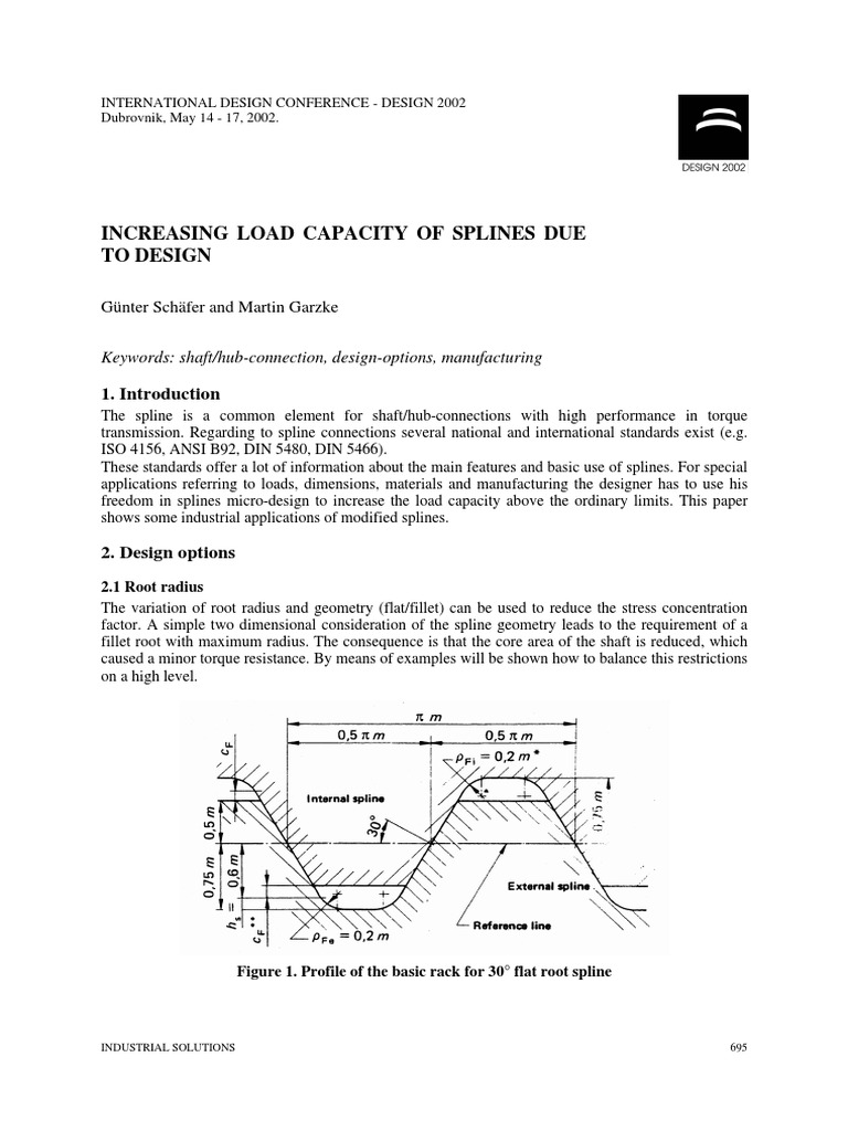 Increasing Load Capacity of Spline Connections Through Design | PDF ...