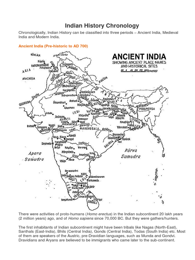 Indian History Chronology Overview | PDF | South Asia | Archaeology