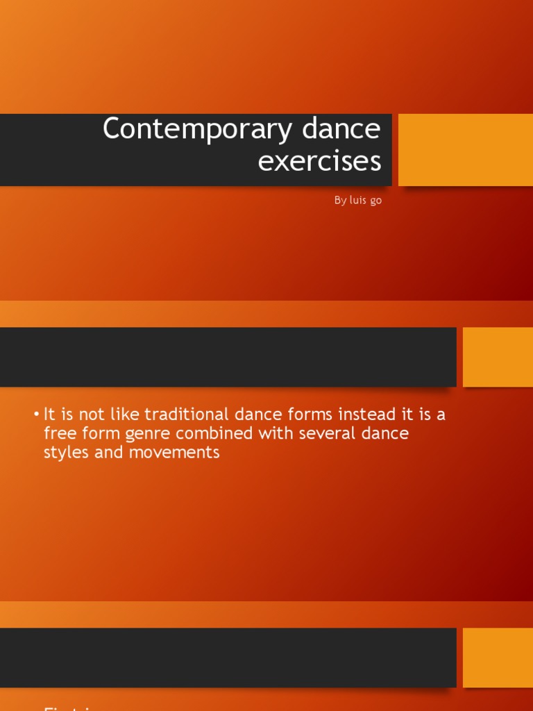 Contemporary Dance Exercises | PDF