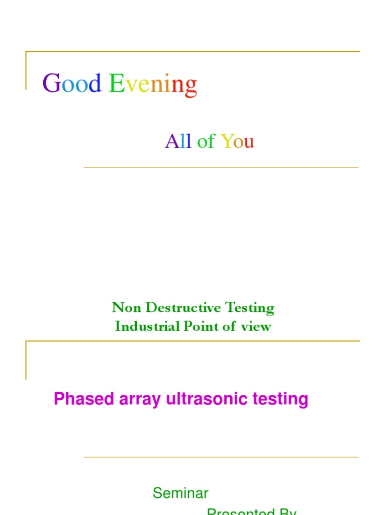 Phased Array Ultrasonic Testing-BLUESTAR | PDF | Matrix (Mathematics ...