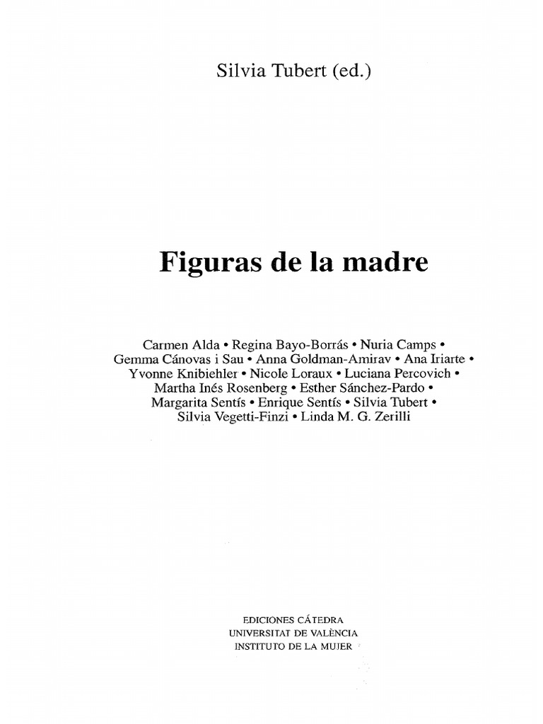 Tubert Silvia - Figuras de La Madre PDF | PDF | Mujer | Feminidad