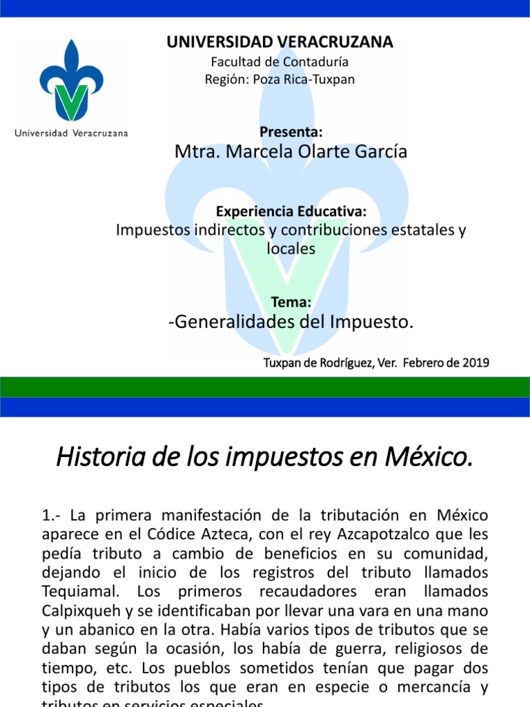 Generalidades Del Impuesto | PDF | Impuesto sobre la renta | Impuestos